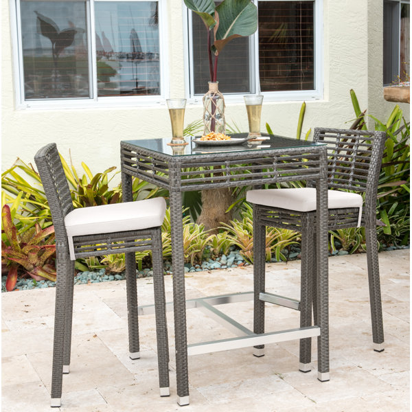 Panama Jack Graphite 2 - Person Square Outdoor Dining Set | Wayfair